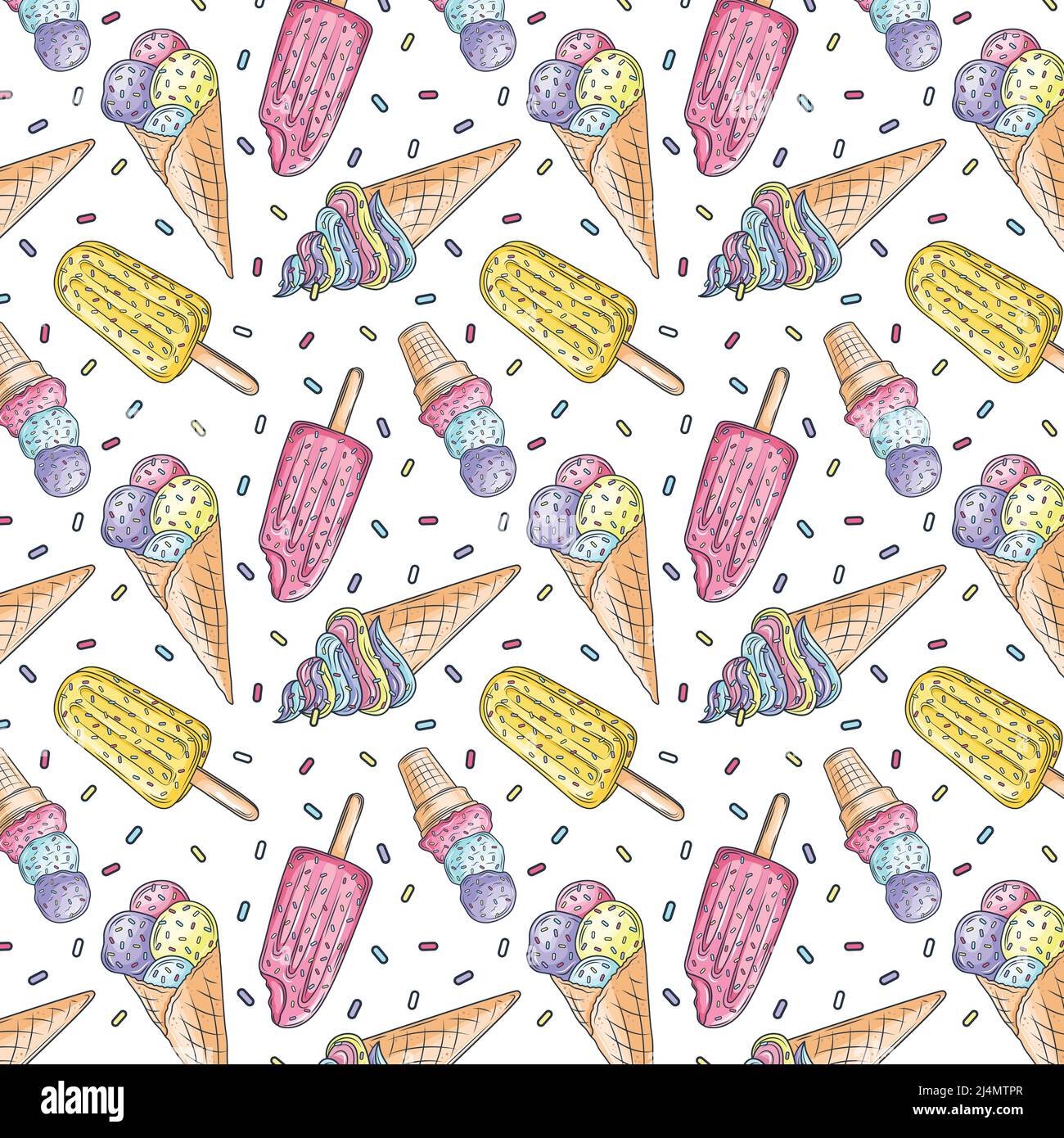 Seamless Ice Cream Texture