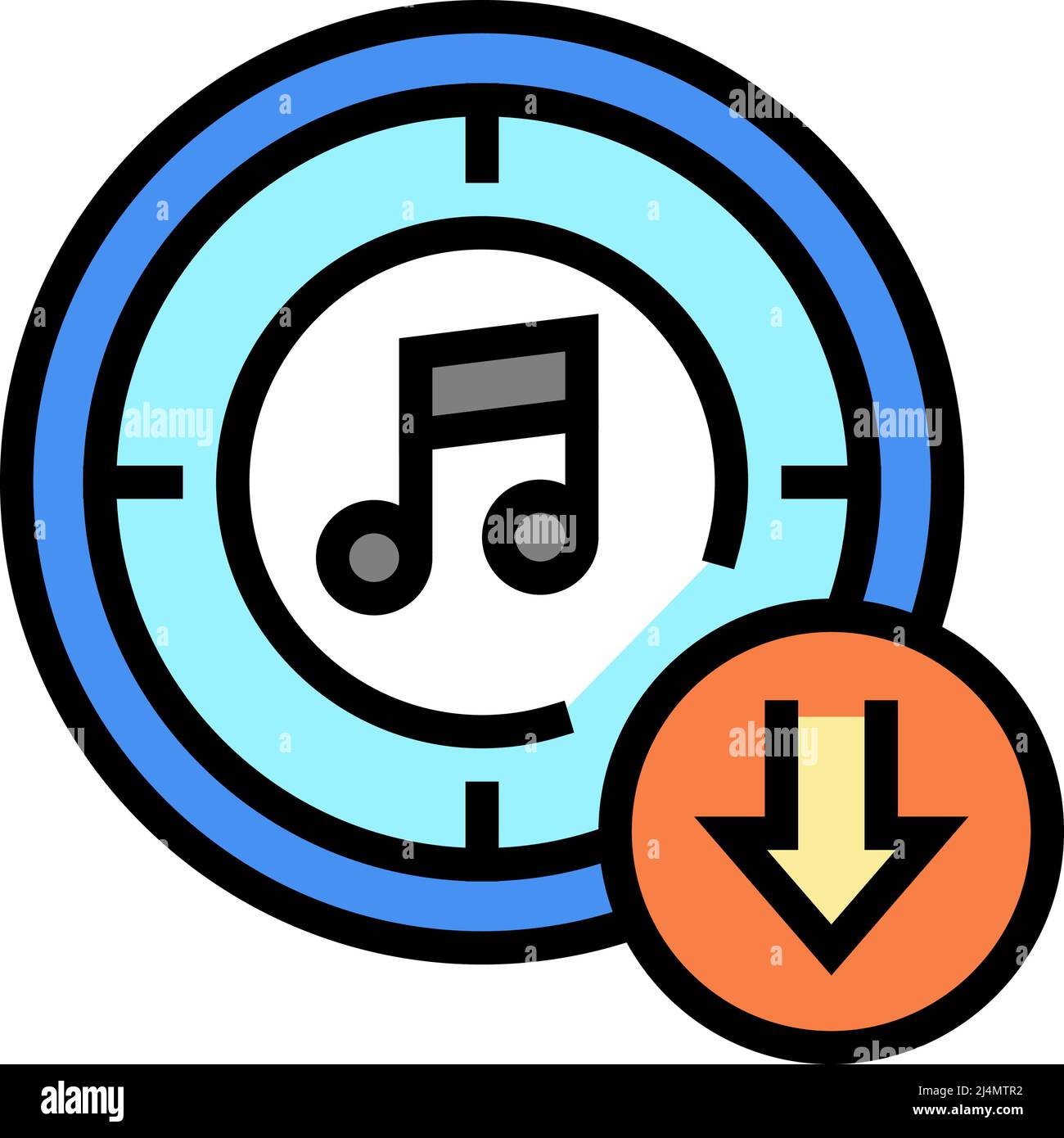 download music color icon vector illustration Stock Vector Image & Art ...
