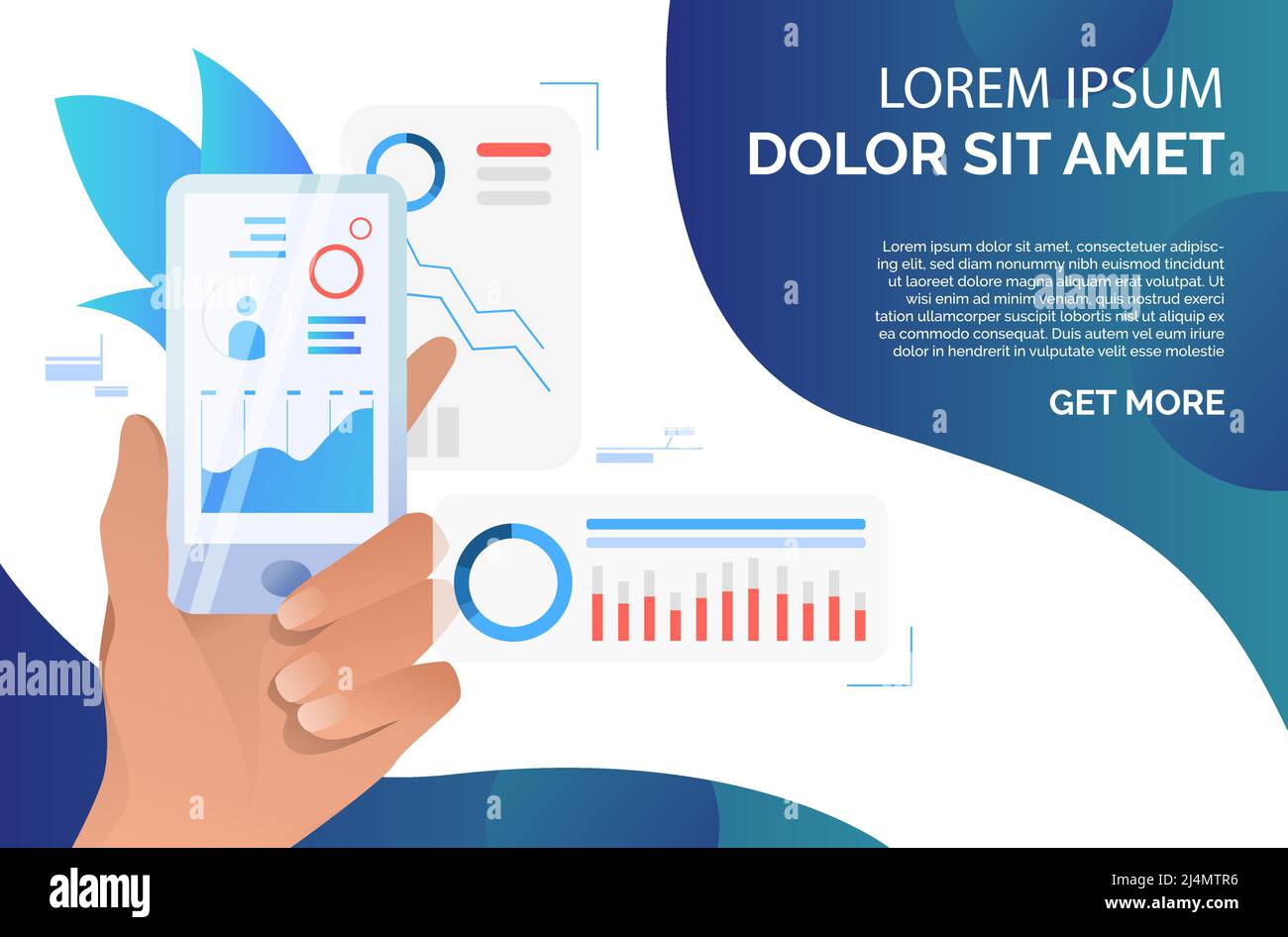 Person using financial analysis app on smartphone. Chart, data ...
