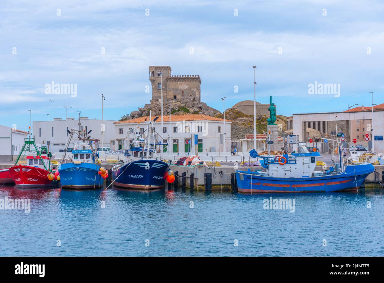 Tarifa, Spain, May 23, 2021: Marina in the Spanish town Tarifa Stock ...