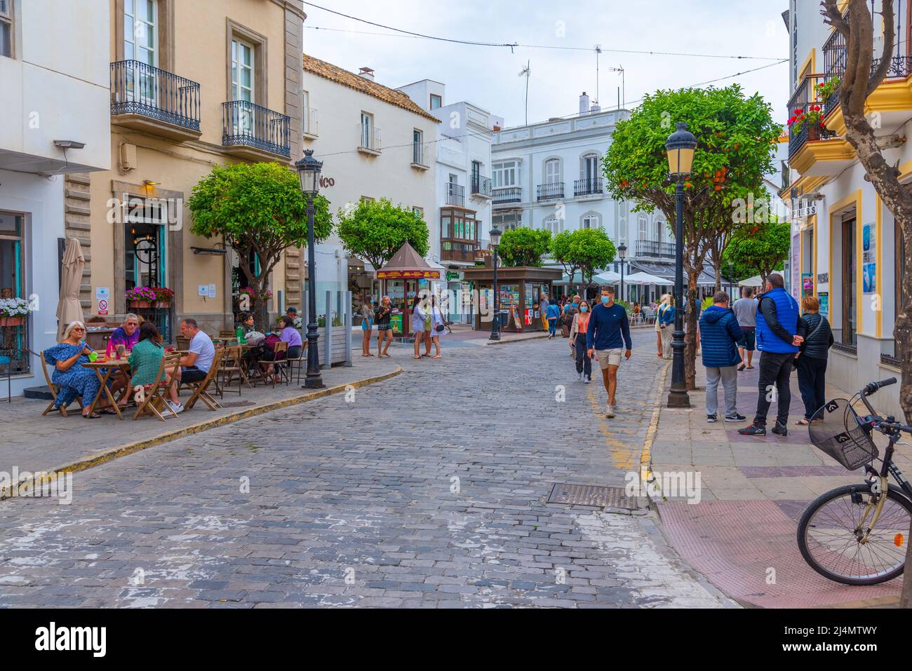 Tarifa, Spain, May 23, 2021: White street in the old town of Spanish ...