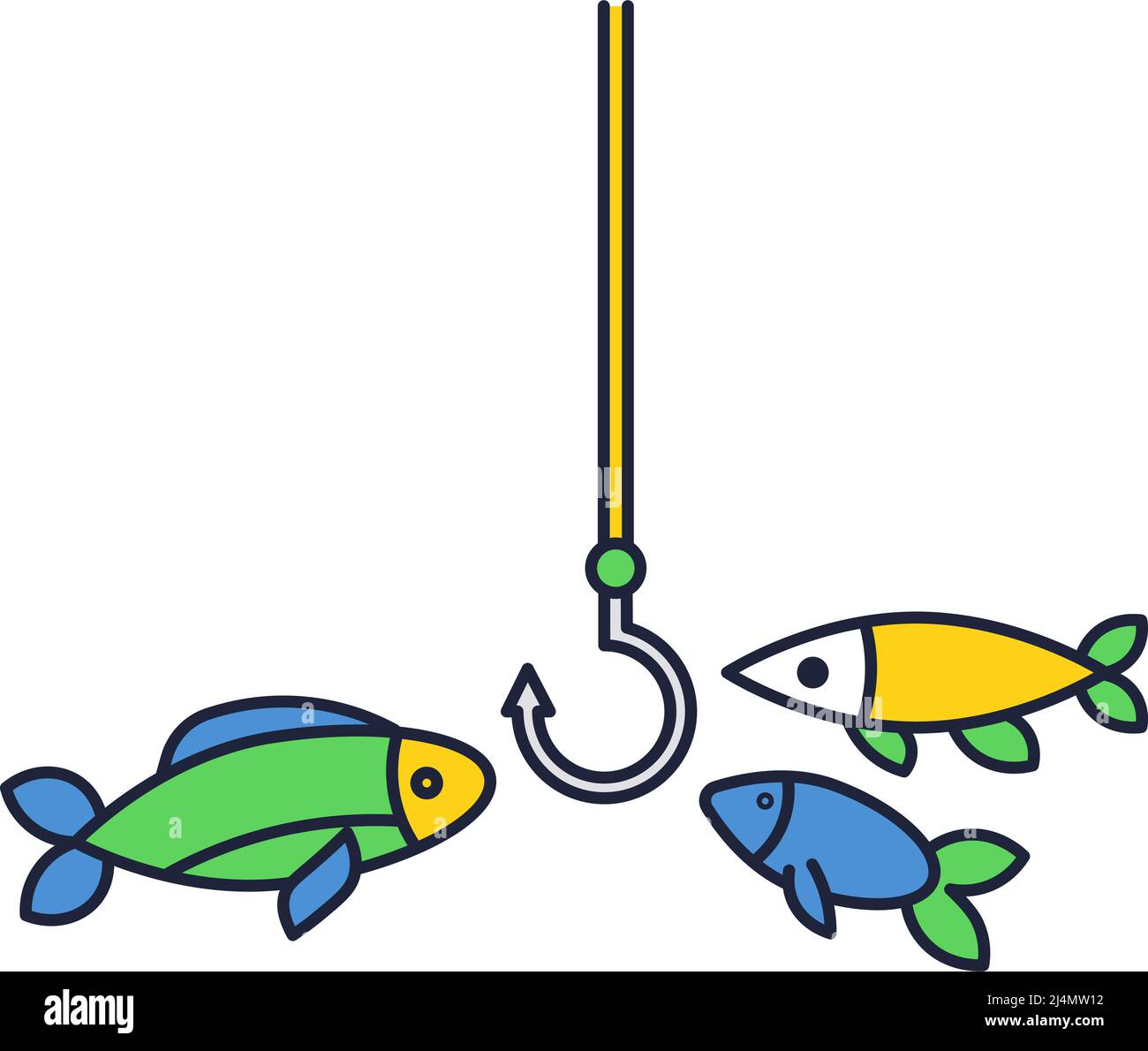 Fish wire Stock Vector Images - Alamy