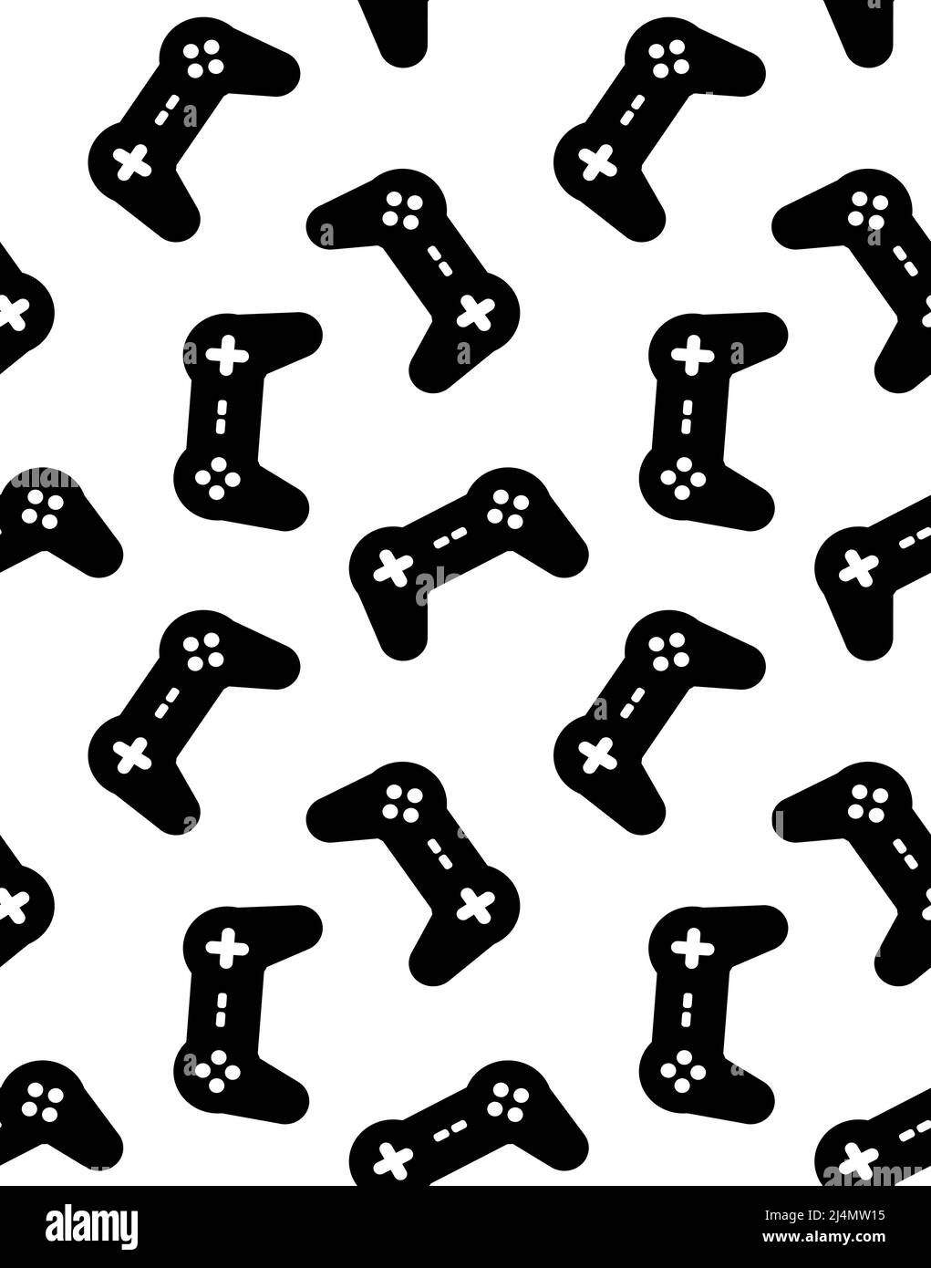 Vector seamless pattern of gaming console joystick isolated on white ...