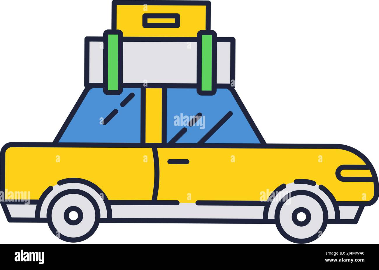 Vacation car family Cut Out Stock Images & Pictures - Alamy