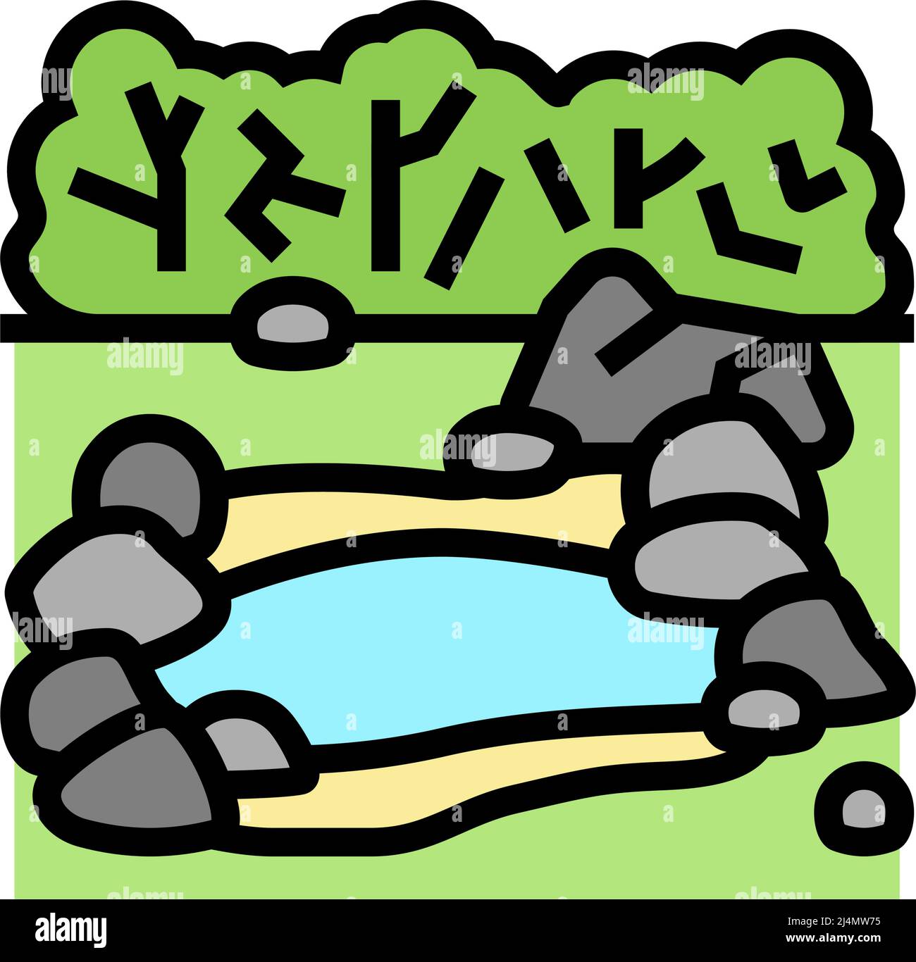 pond nature color icon vector illustration Stock Vector Image & Art - Alamy