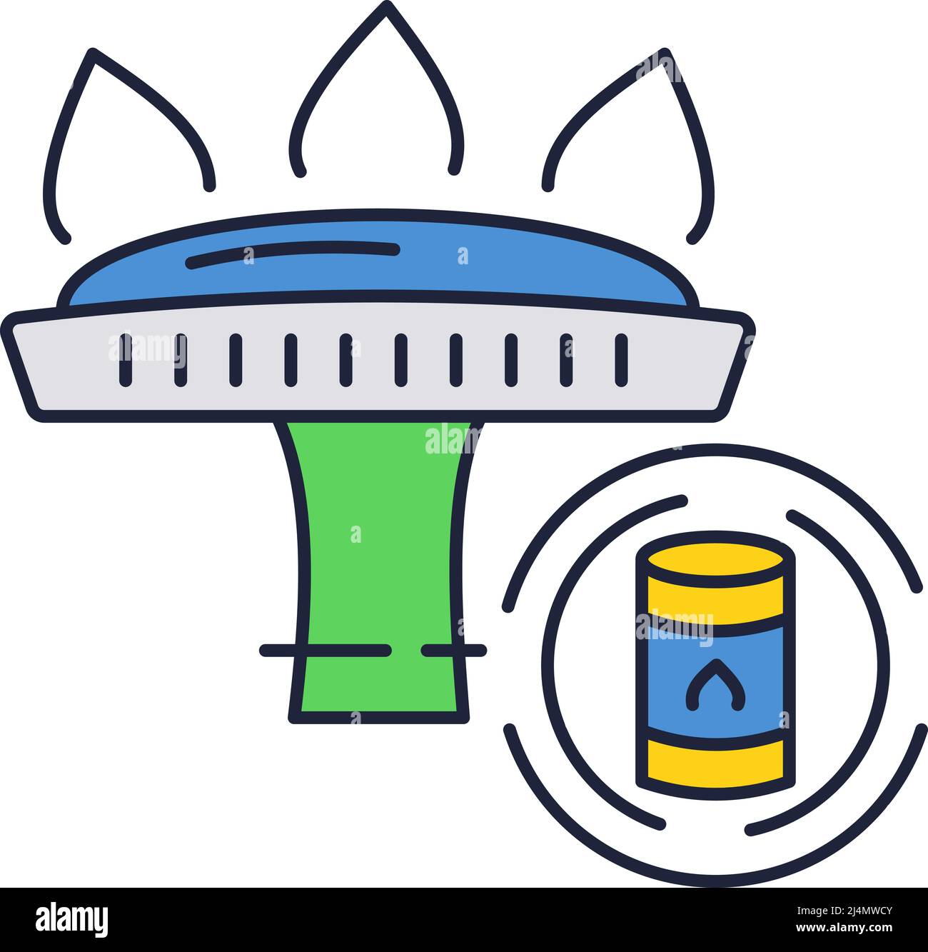 Stove gas burner icon vector isolated on white Stock Vector Image & Art ...