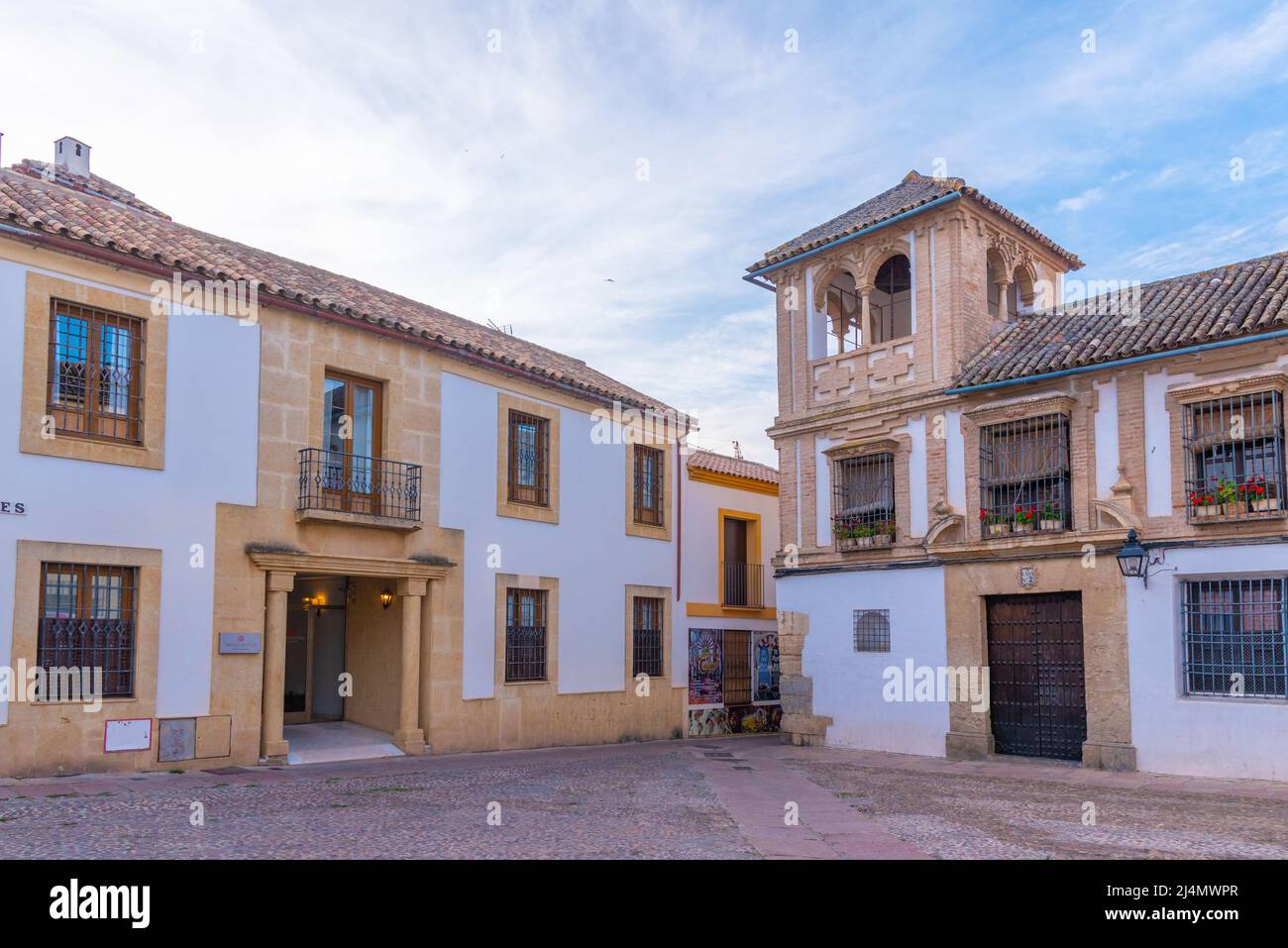 Cordoba, Spain, May 25, 2021: Plaza de Maimonides in the jewish quarter ...