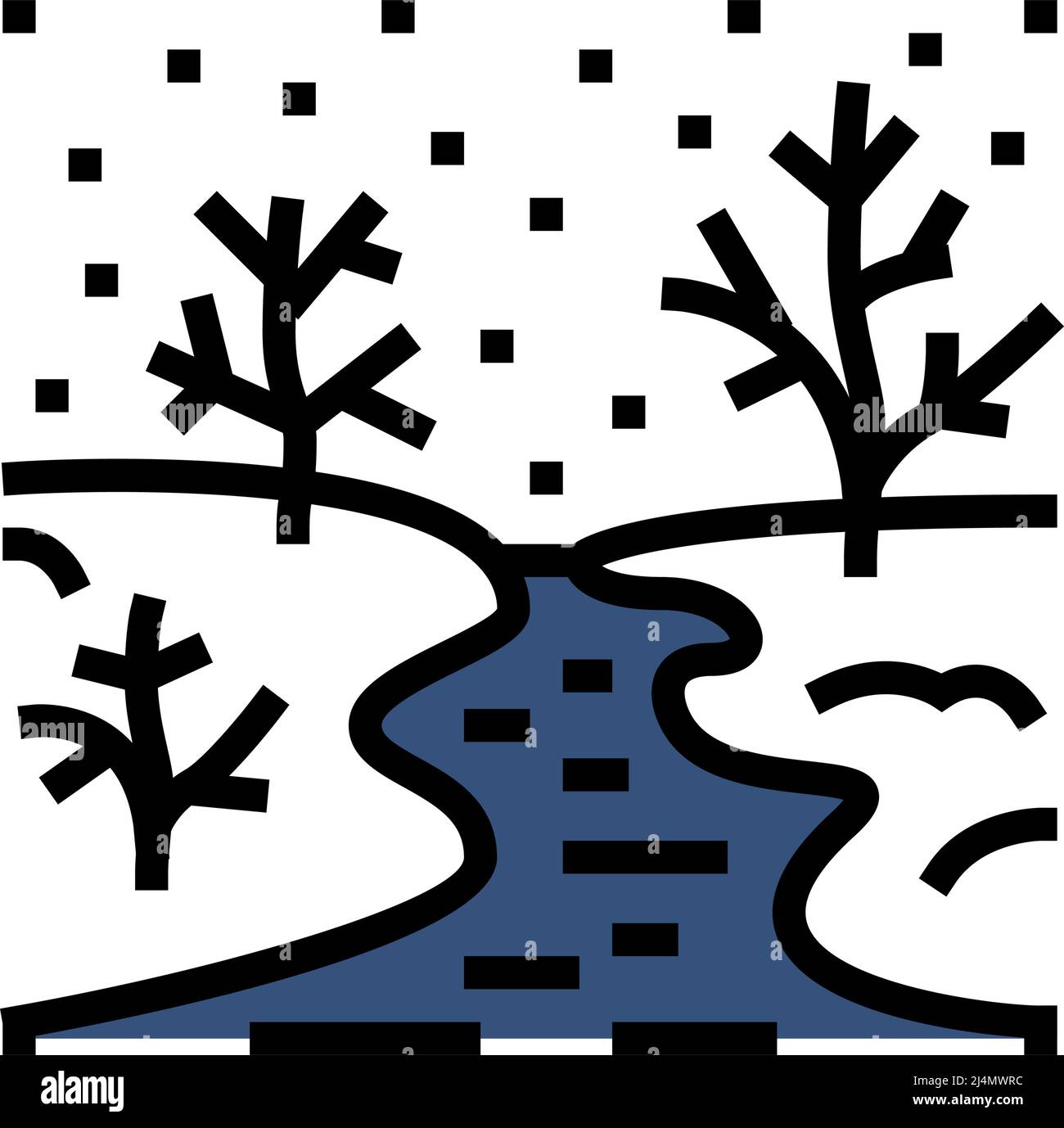 ice river color icon vector illustration Stock Vector Image & Art - Alamy