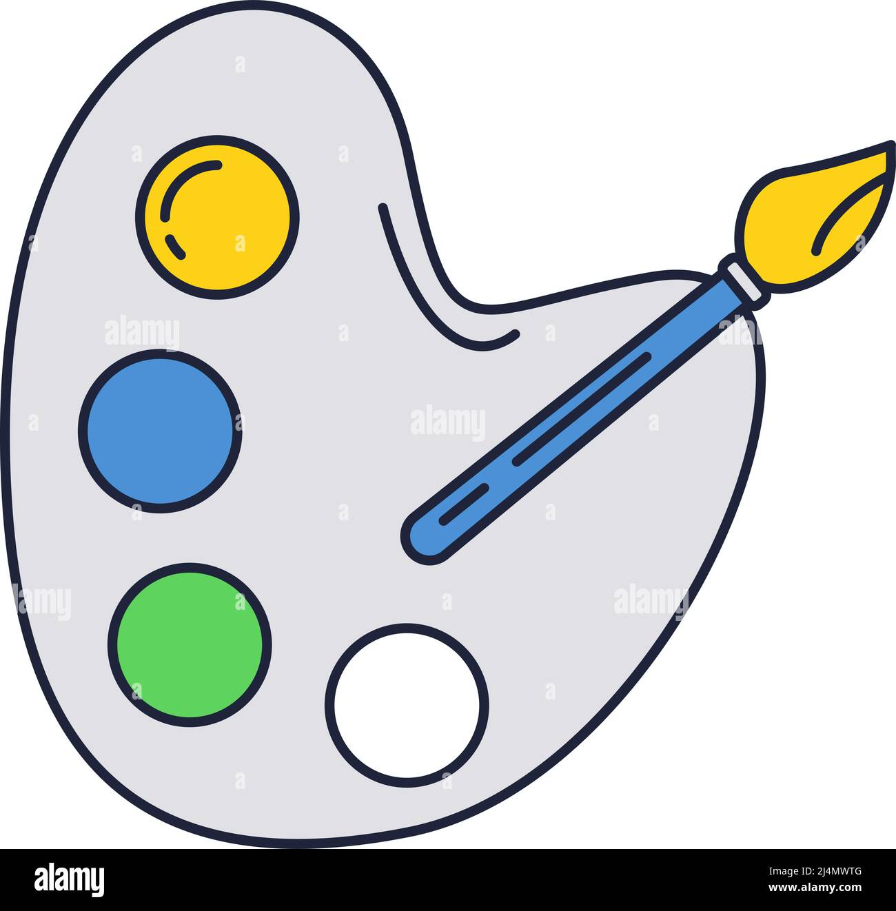 Paint pallet icon artist color palette vector Stock Vector Image & Art ...