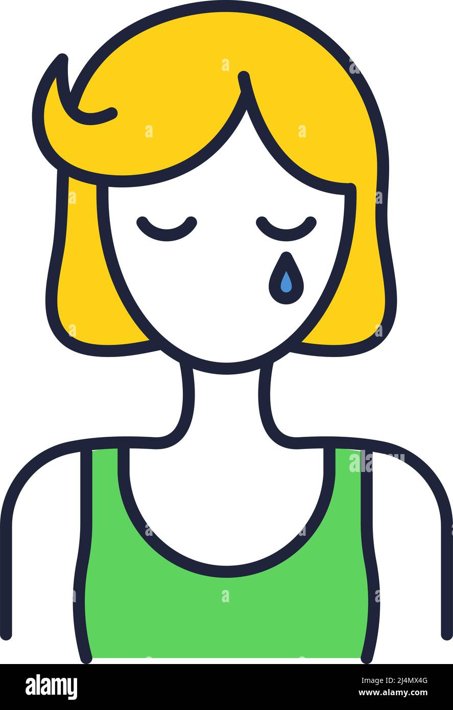 Woman tears upset Stock Vector Images - Alamy