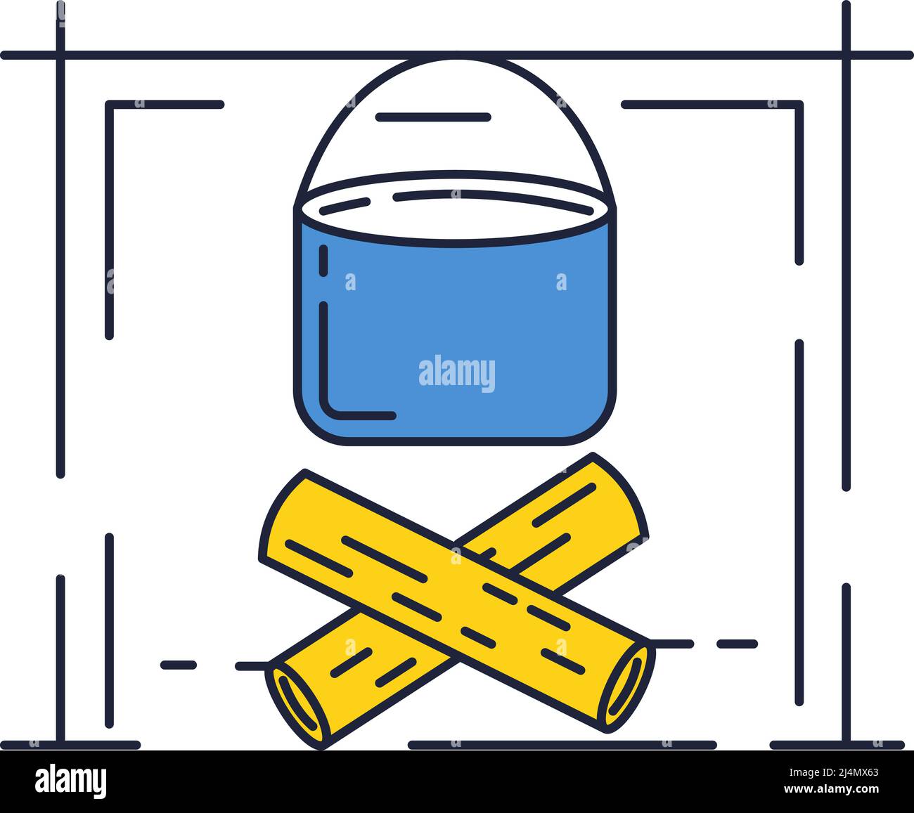 Campfire icon hi-res stock photography and images - Alamy