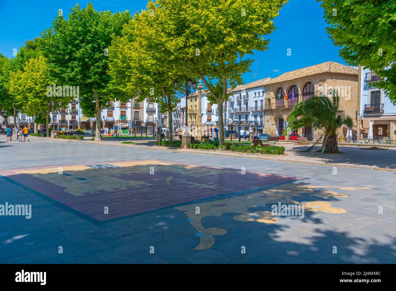 Baeza, Spain, May 26, 2021: Paseo de la Constitucion at Spanish town ...