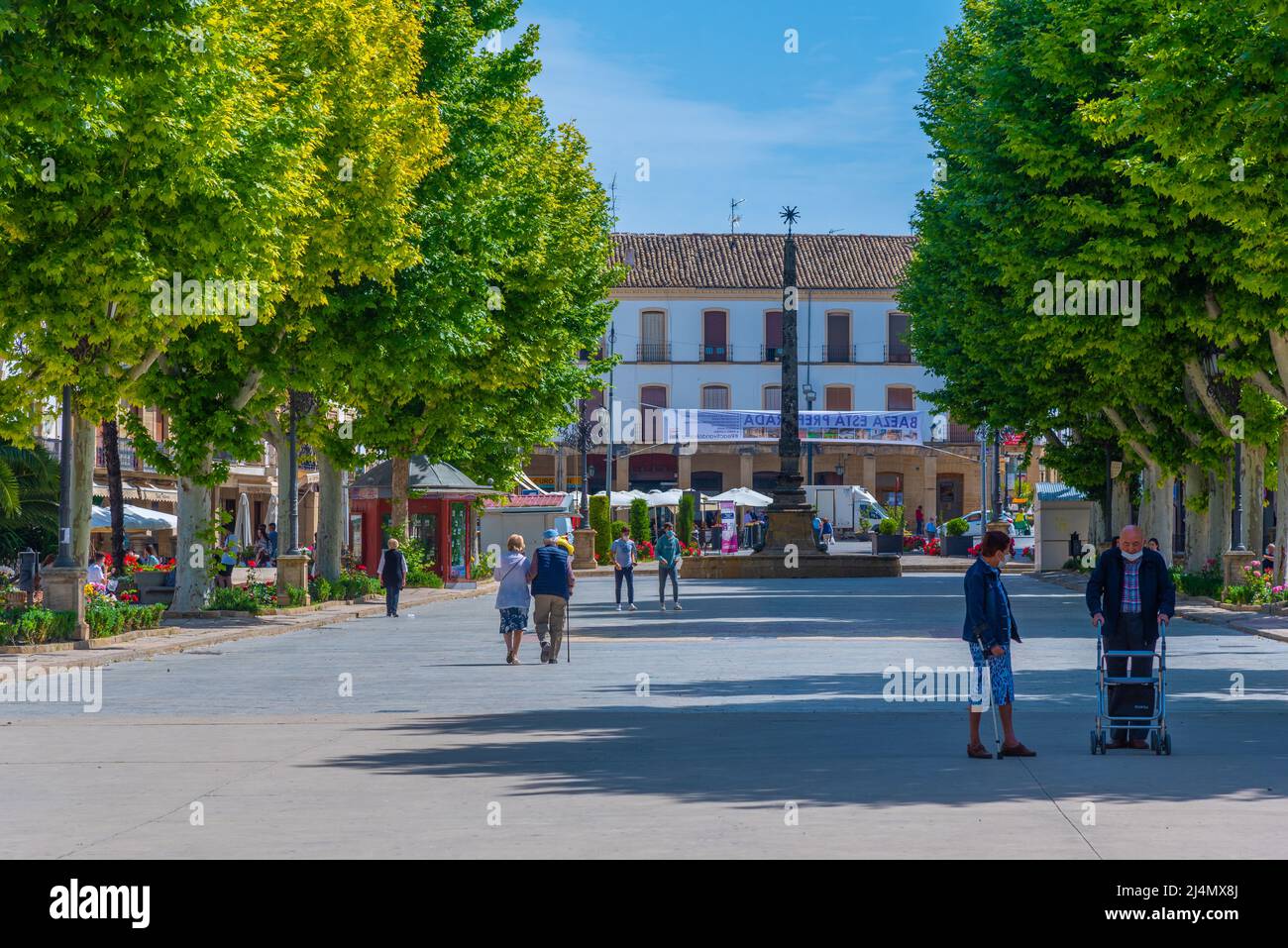 Baeza, Spain, May 26, 2021: Paseo de la Constitucion at Spanish town ...