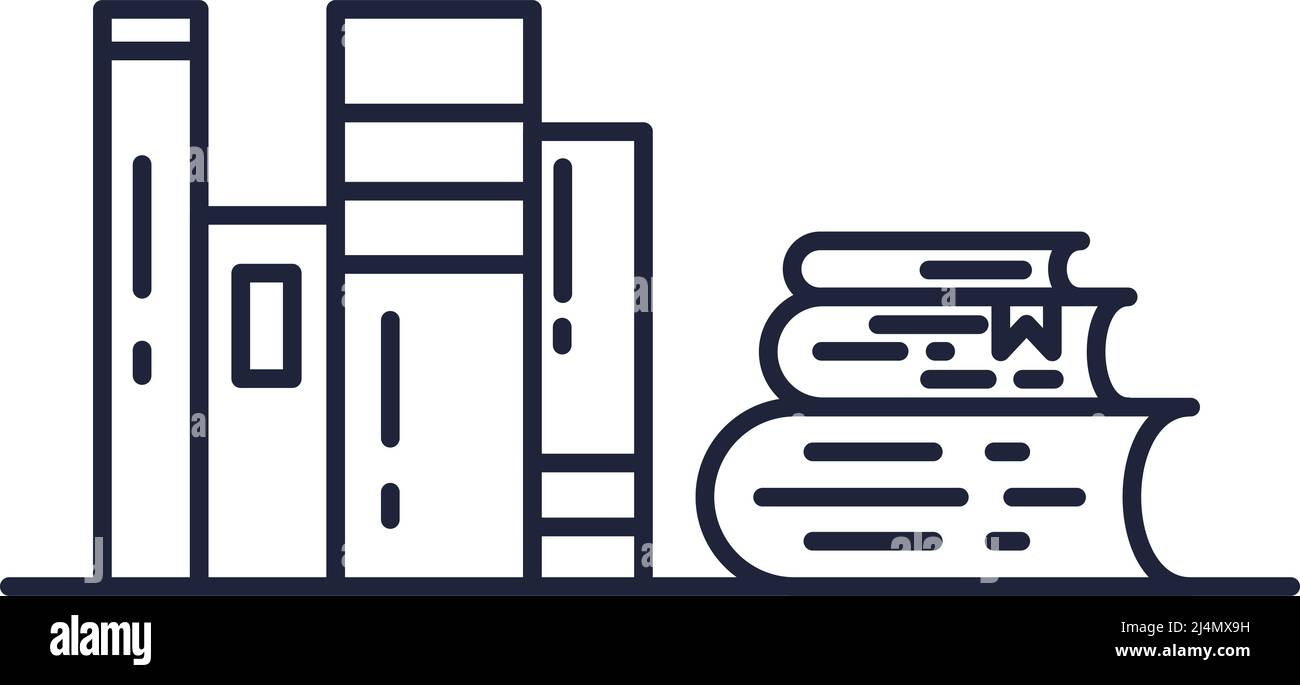 Book on shelf icon vector library bookshelf Stock Vector Image & Art ...