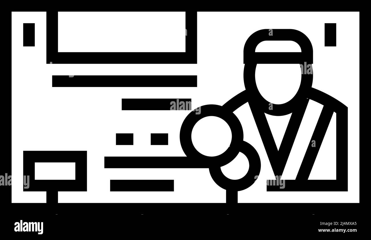 jordanian dinar jod line icon vector illustration Stock Vector Image ...