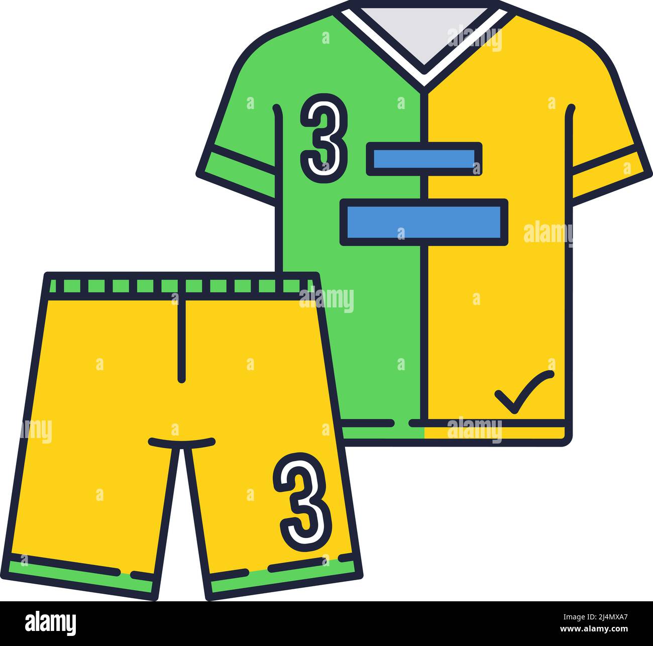 Soccer uniform vector icon isolated on white Stock Vector Image & Art ...