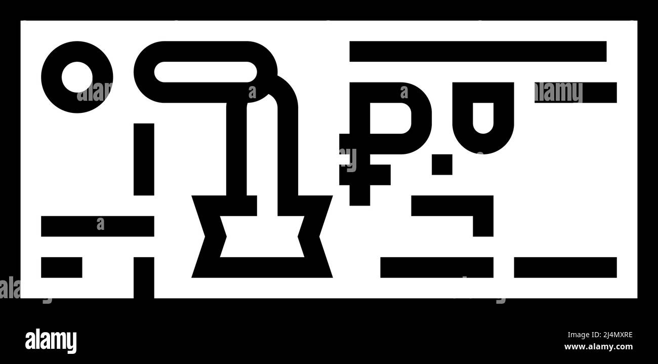 ruble rub line icon vector illustration Stock Vector Image & Art - Alamy