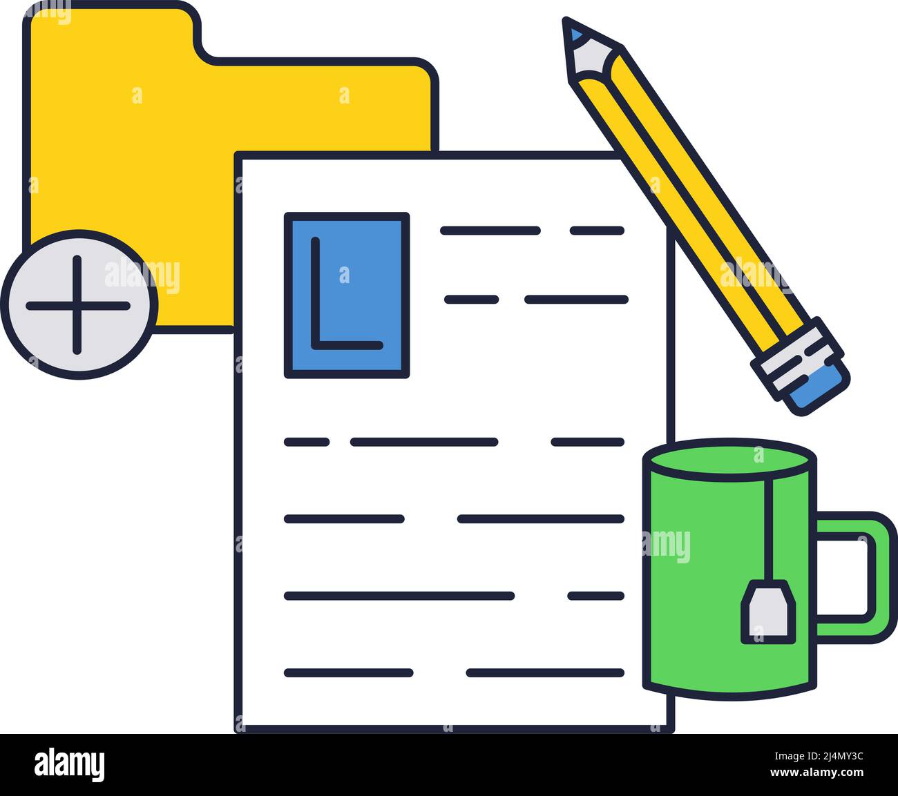 Online studying working process icon flat vector Stock Vector Image ...