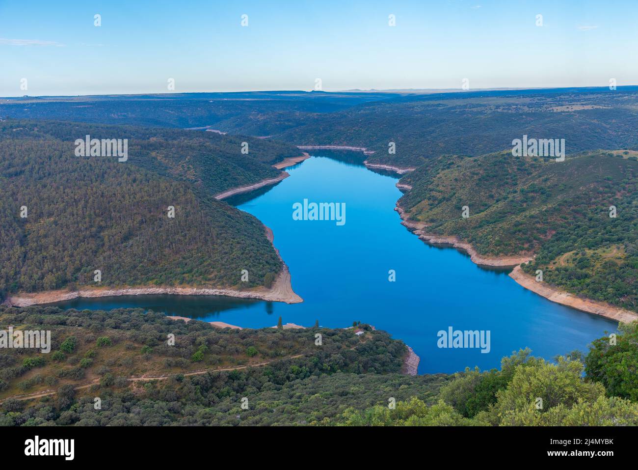 Tagus river passing Monfrague national park in Spain Stock Photo - Alamy