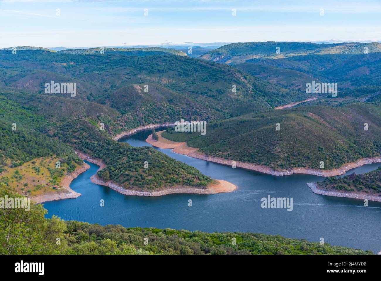 Tagus river passing Monfrague national park in Spain Stock Photo - Alamy