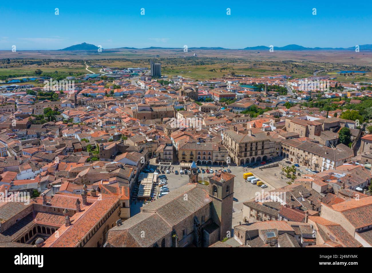 Aerial view of Spanish town Trujillo Stock Photo - Alamy