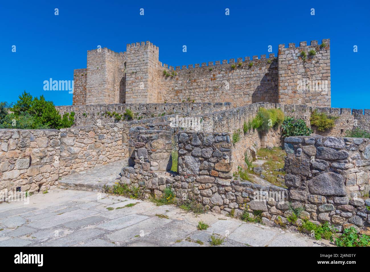 View of castle in Spanish town Trujillo Stock Photo - Alamy