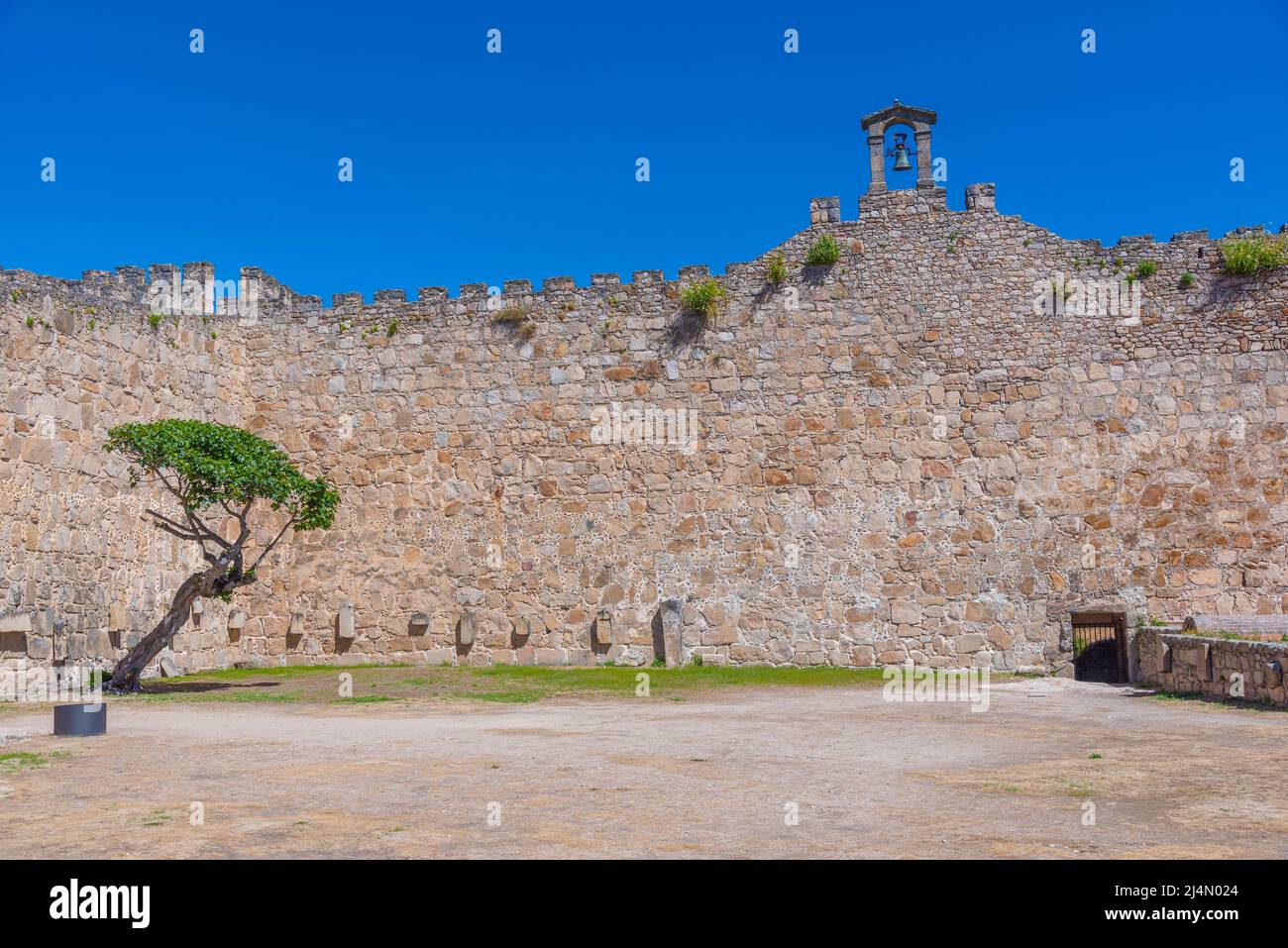 View of castle in Spanish town Trujillo Stock Photo - Alamy