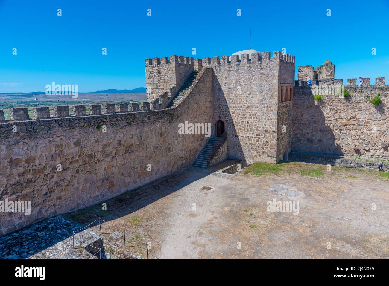 View of castle in Spanish town Trujillo Stock Photo - Alamy