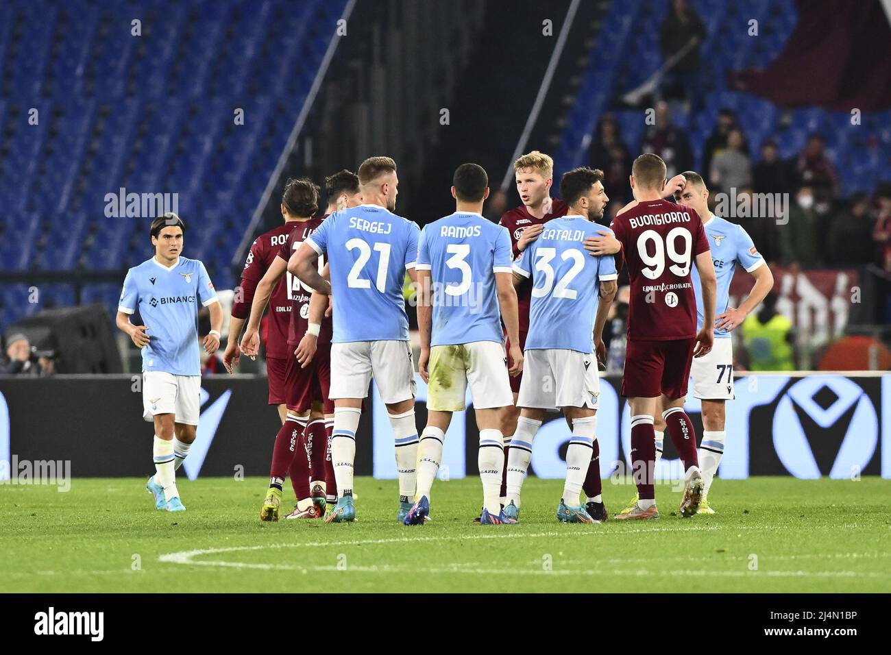 S.S. Lazio Team during the 33th day of the Serie A Championship between ...