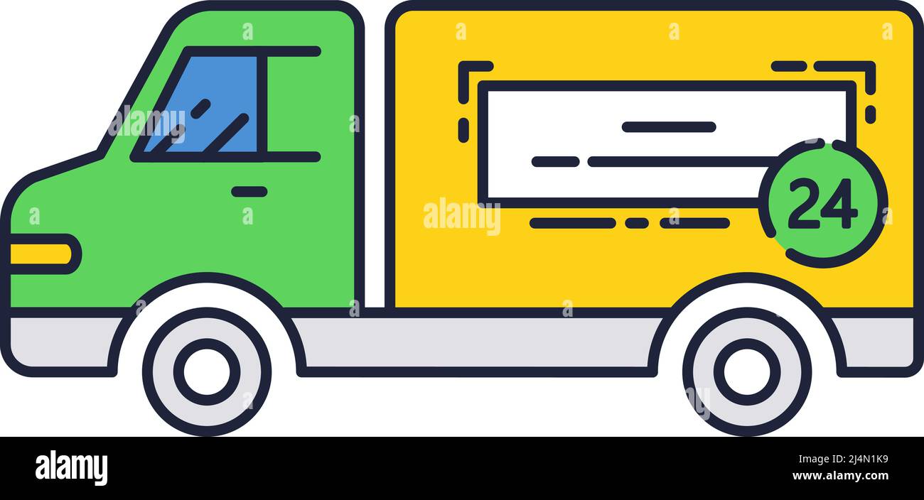 Delivery icon. Van truck vector fast transport service. Car deliver ...