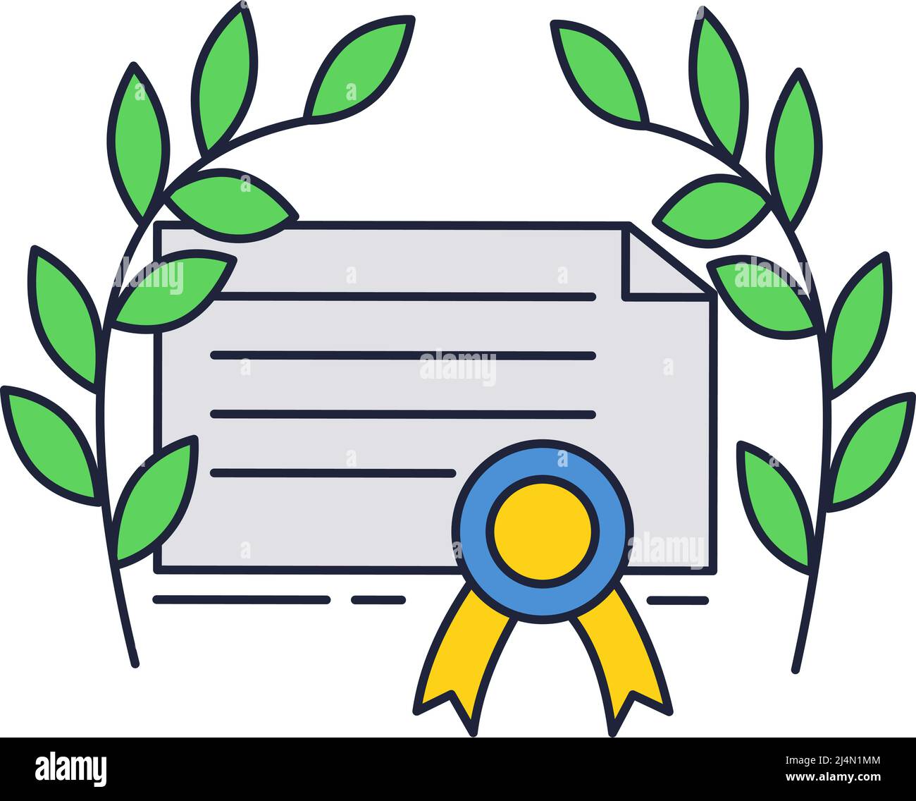 Valid document icon flat Stock Vector Images - Alamy