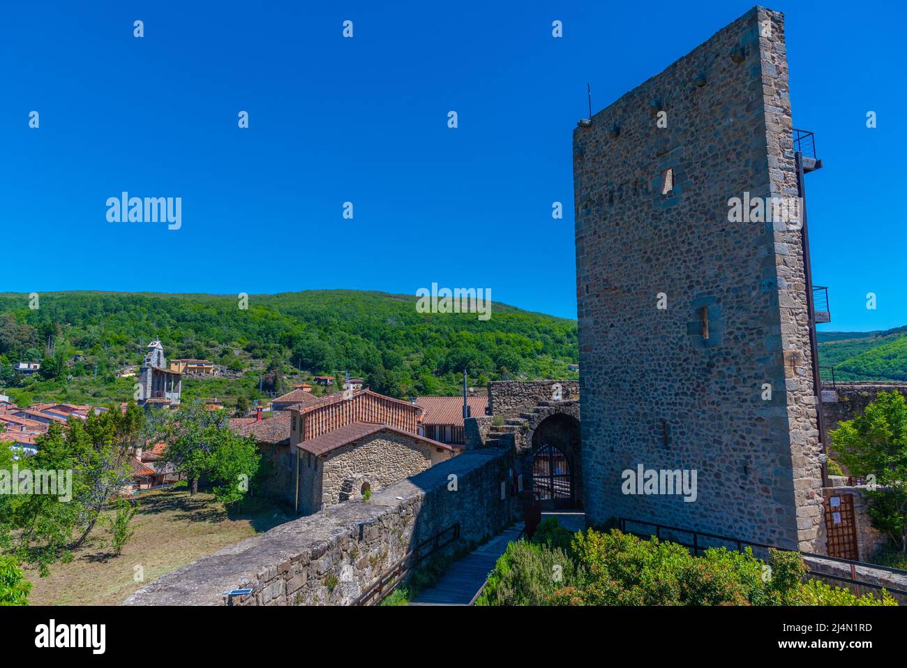 Aerial view of San Martin del Castanar village in Spain Stock Photo - Alamy