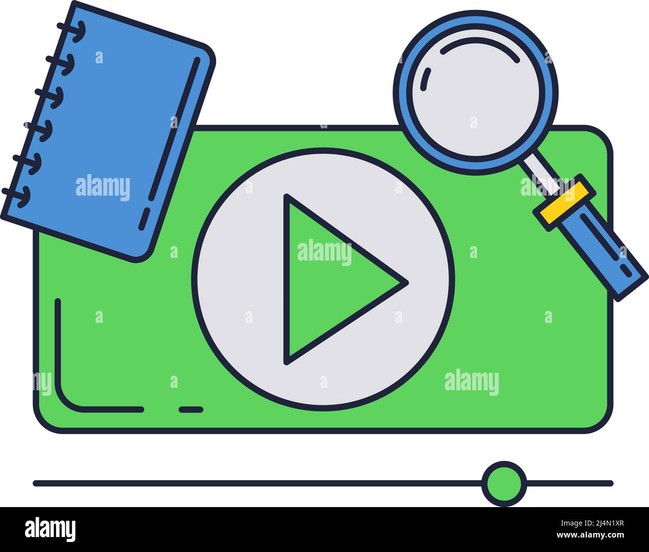 Tutorial magnifier Stock Vector Images - Alamy