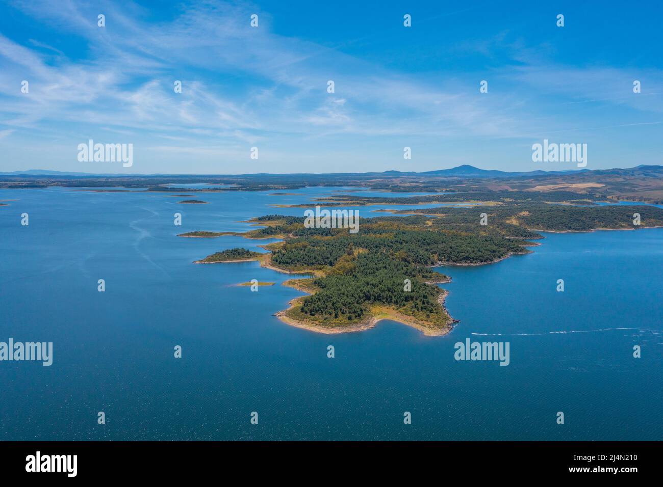Water reservoir Gabriel and Galan in Spain Stock Photo - Alamy
