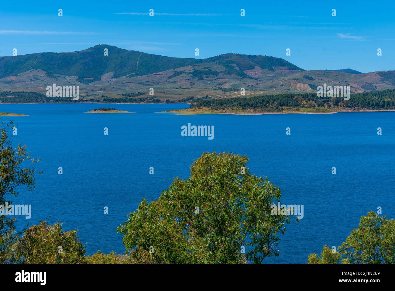 Water reservoir Gabriel and Galan in Spain Stock Photo - Alamy
