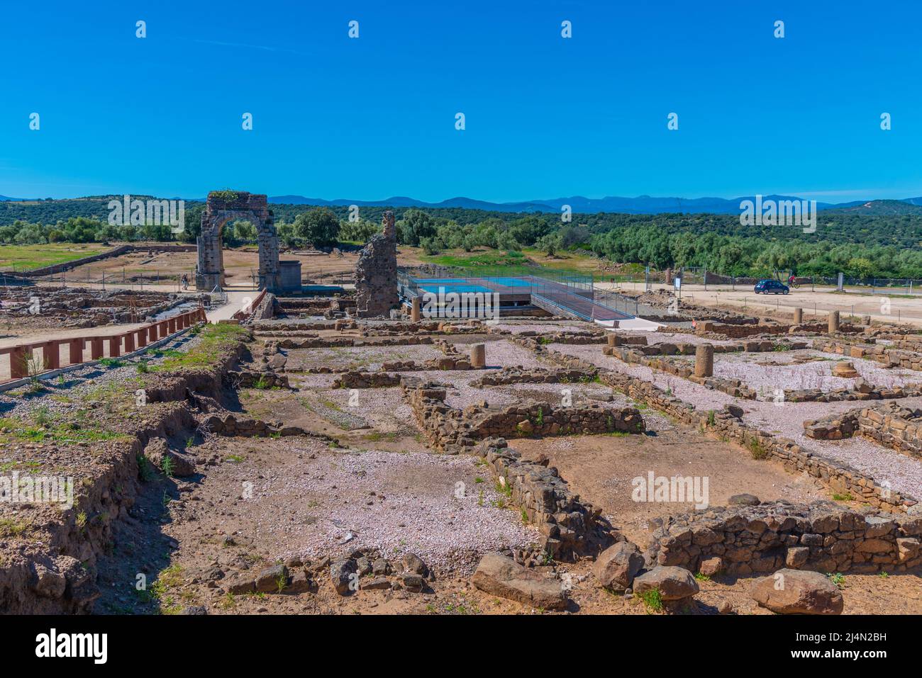 Roman ruins caparra in hi-res stock photography and images - Alamy