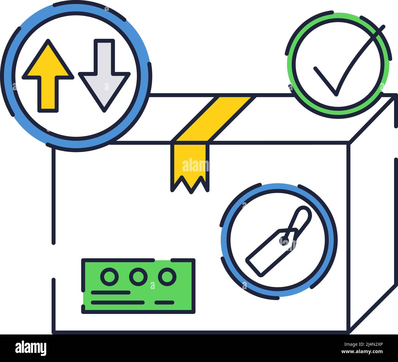 Cardboard box package vector. Carton pack icon. Cargo parcel, closed ...