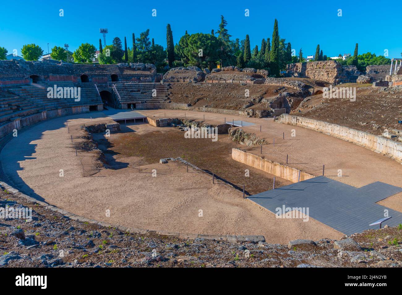 Roman Amphitheatre of Merida in Spain Stock Photo - Alamy