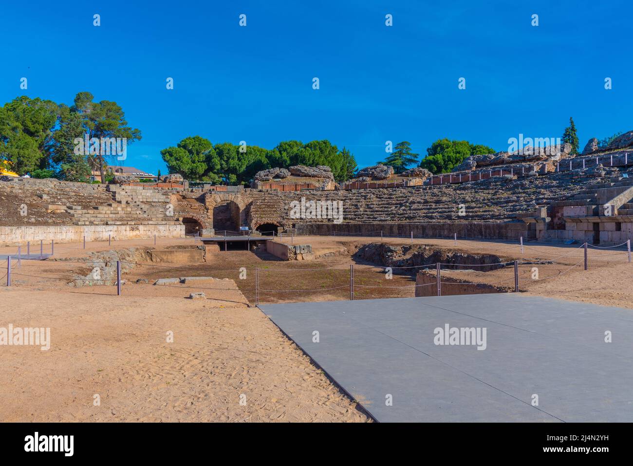 Roman Amphitheatre of Merida in Spain Stock Photo - Alamy