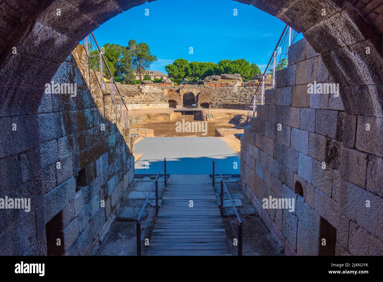 Roman Amphitheatre of Merida in Spain Stock Photo - Alamy