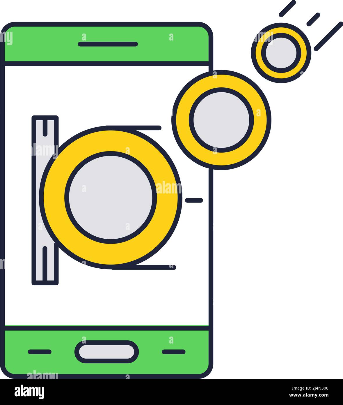 Mobile phone icon. Flat vector smartphone isolated on white background ...