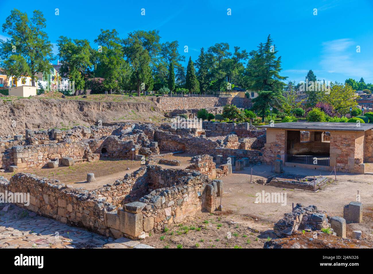 Roman ruins in Spanish town Merida Stock Photo - Alamy