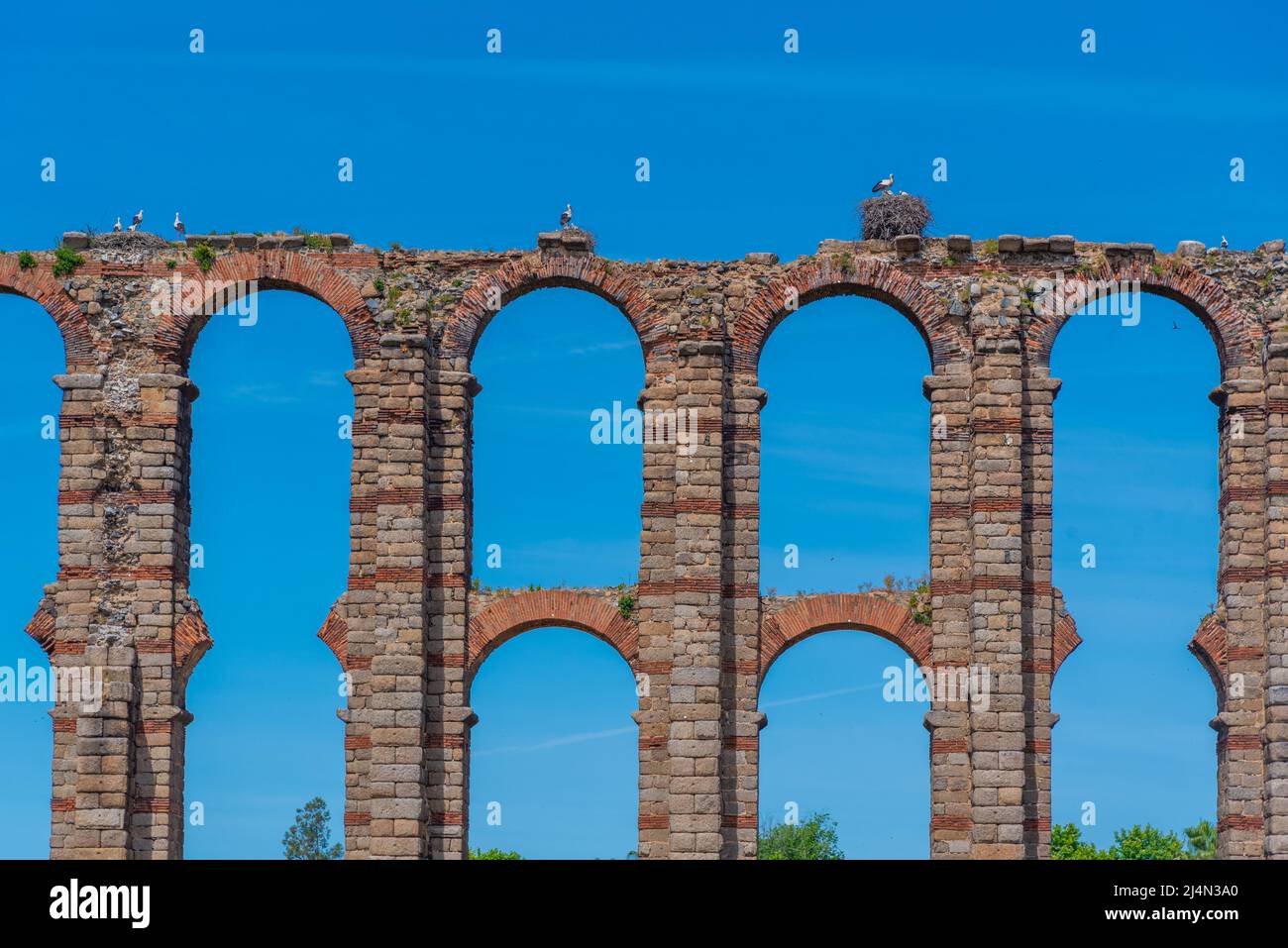 Acueducto de los Milagros in Spanish town Merida Stock Photo - Alamy