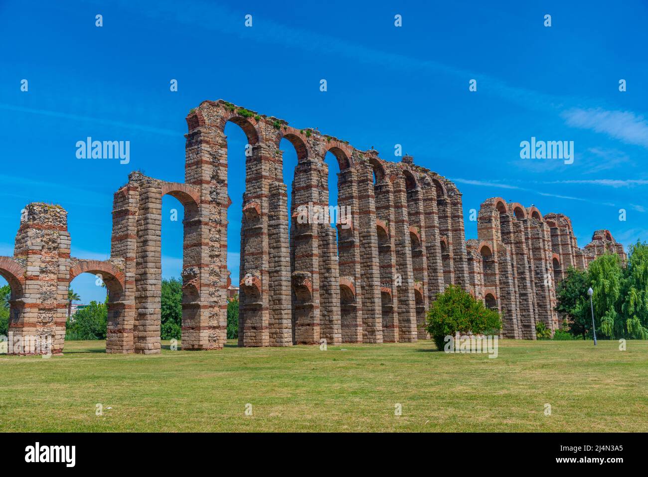Acueducto de los Milagros in Spanish town Merida Stock Photo - Alamy