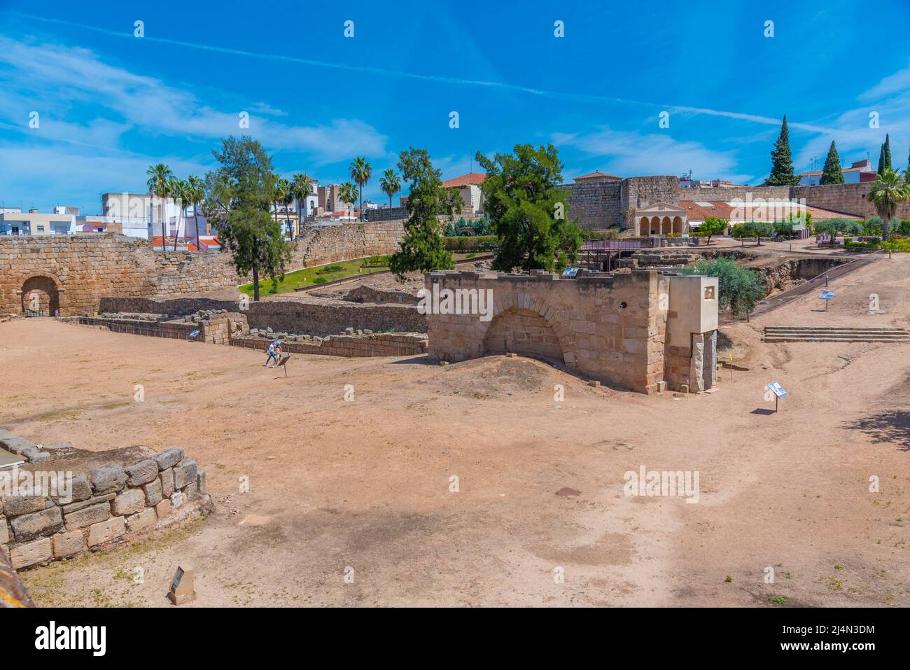 Alcazaba fortress in Spanish town Merida Stock Photo - Alamy