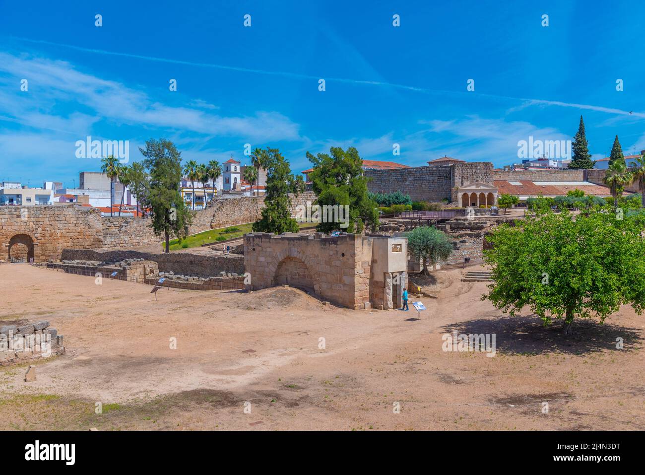 Alcazaba fortress in Spanish town Merida Stock Photo - Alamy