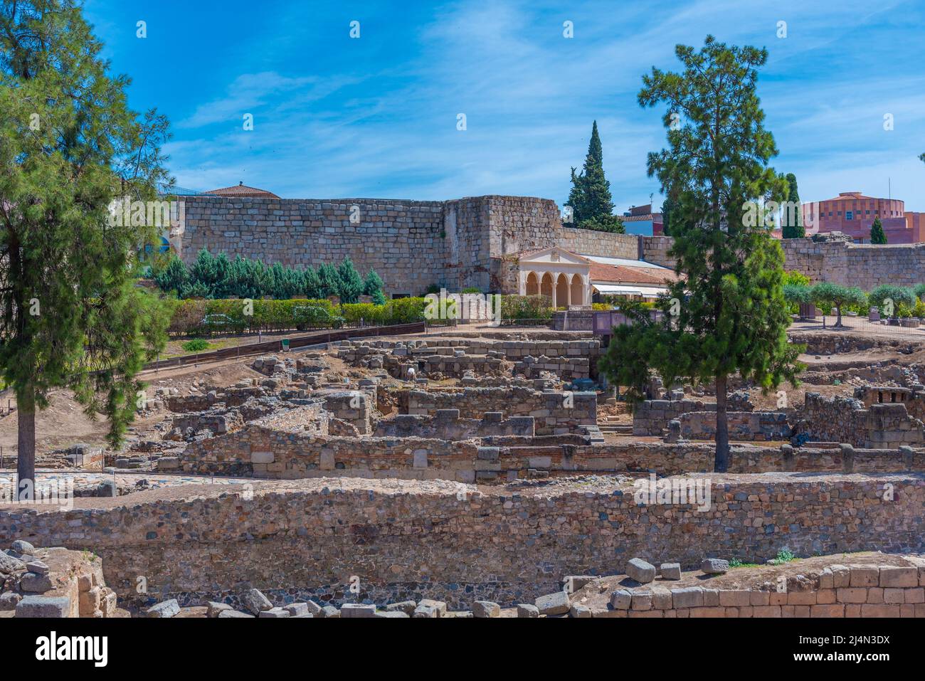 Alcazaba fortress in Spanish town Merida Stock Photo - Alamy