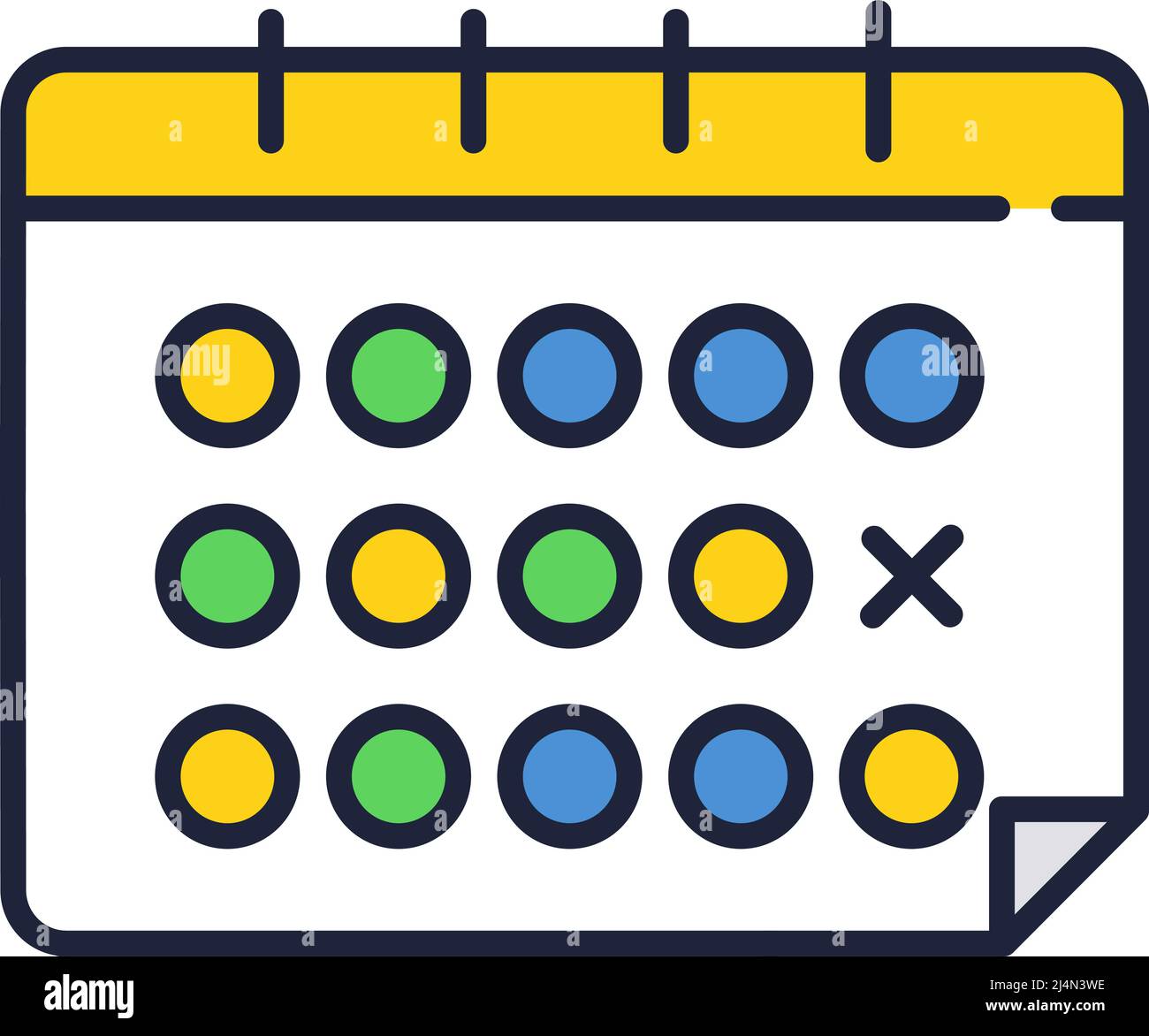 Month calendar vector icon week schedule plan Stock Vector Image & Art ...