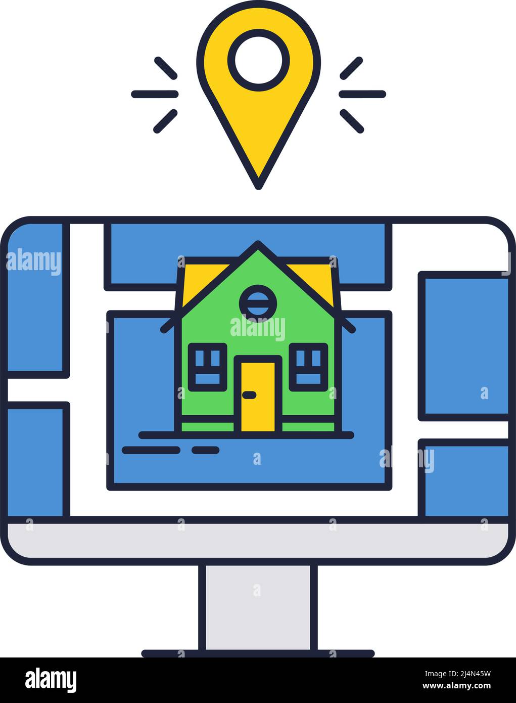 Store location icon digital map with shop pin Stock Vector Image & Art ...