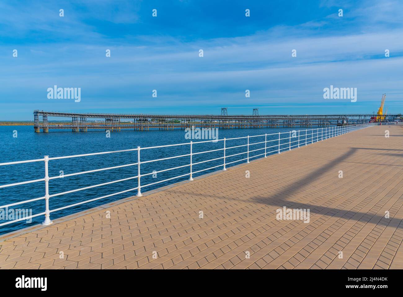 Muelle de Riotinto steel construction in Spanish town Huelva Stock ...